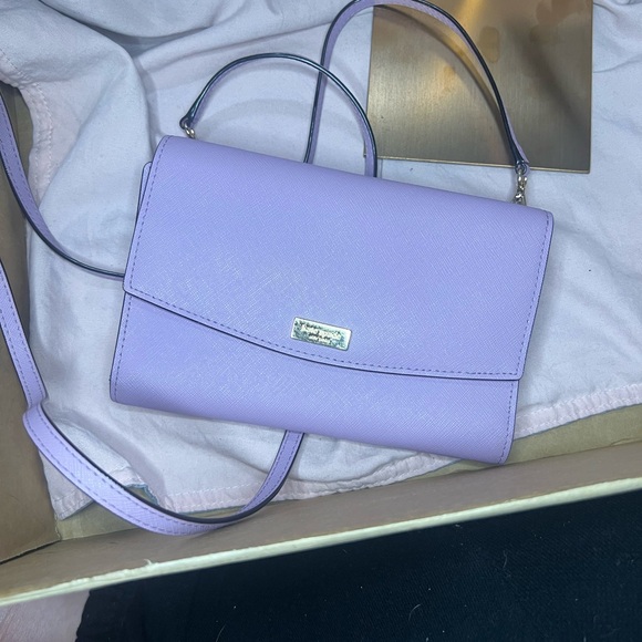 kate spade | Bags | Kate Spade Winni Lavender Wallet Purse Crossbody ...